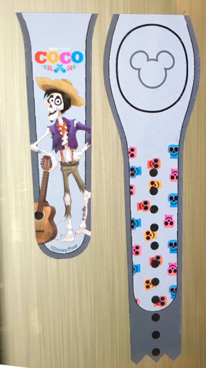 Four Pixar Coco MagicBands design appear at On Demand stations - Disney ...